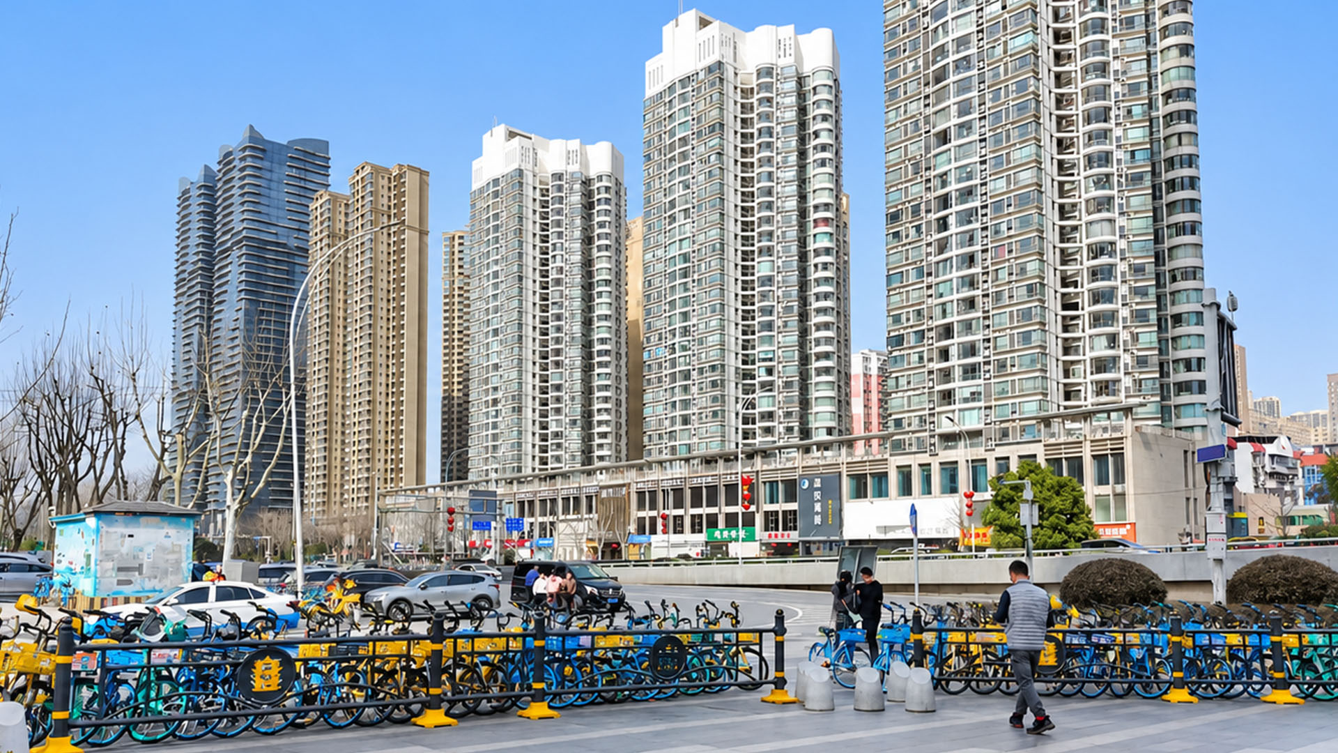 This bike parking area hides a surprisingly massive city view