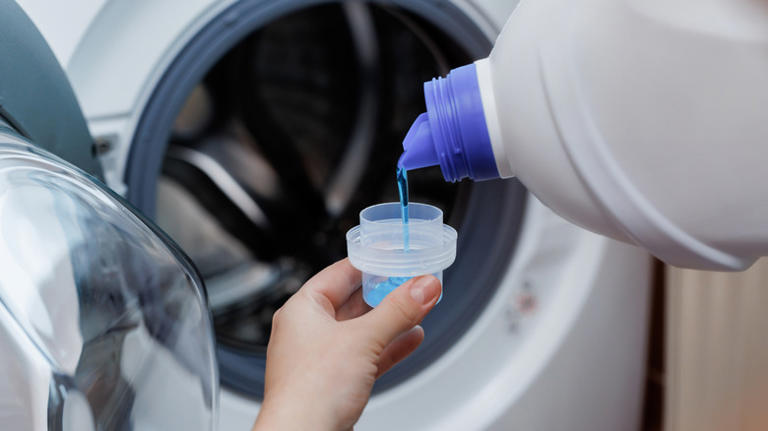 Don't toss an empty laundry detergent bottle — make a cute storage basket
