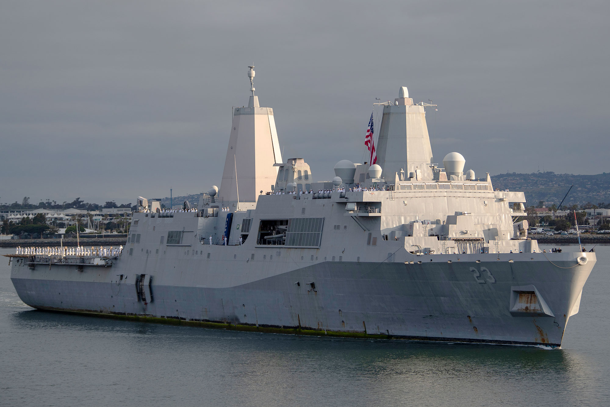 Mystery as US Marine vanishes off massive amphibious ship off ...