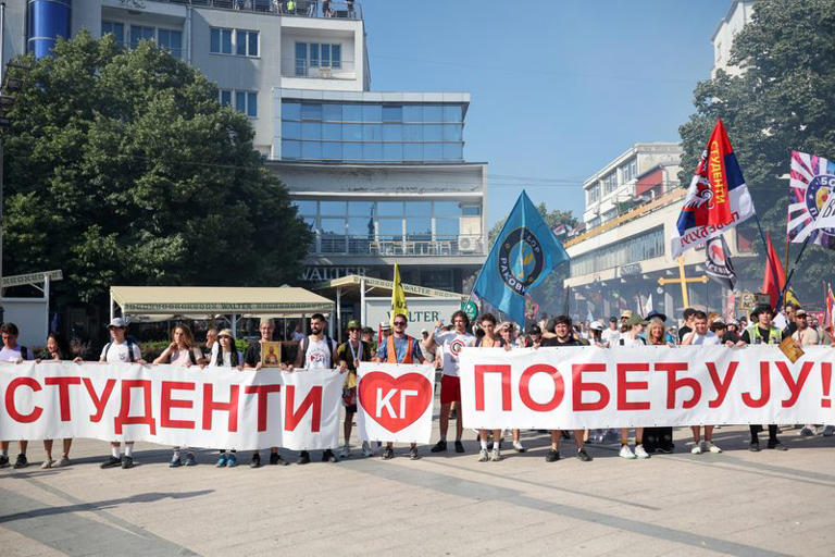 Serbians to keep up protest after President Vucic says he will step down