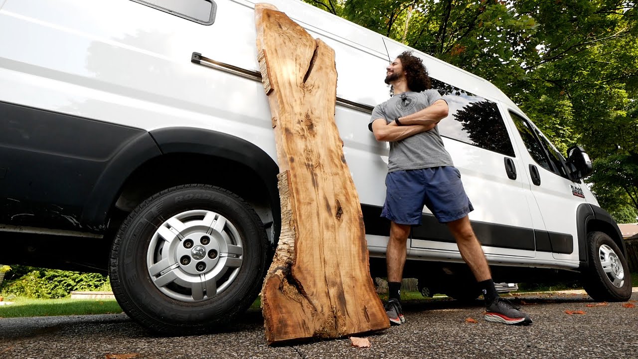 Beautiful free slab turned into custom woodwork (for my tiny house)