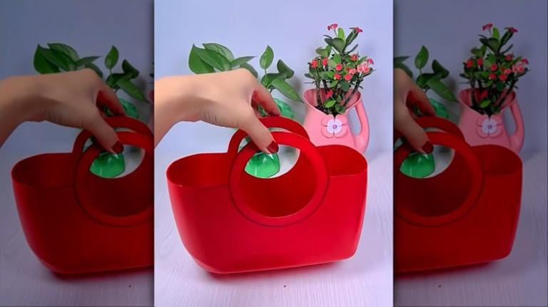 Don't toss an empty laundry detergent bottle — make a cute storage basket