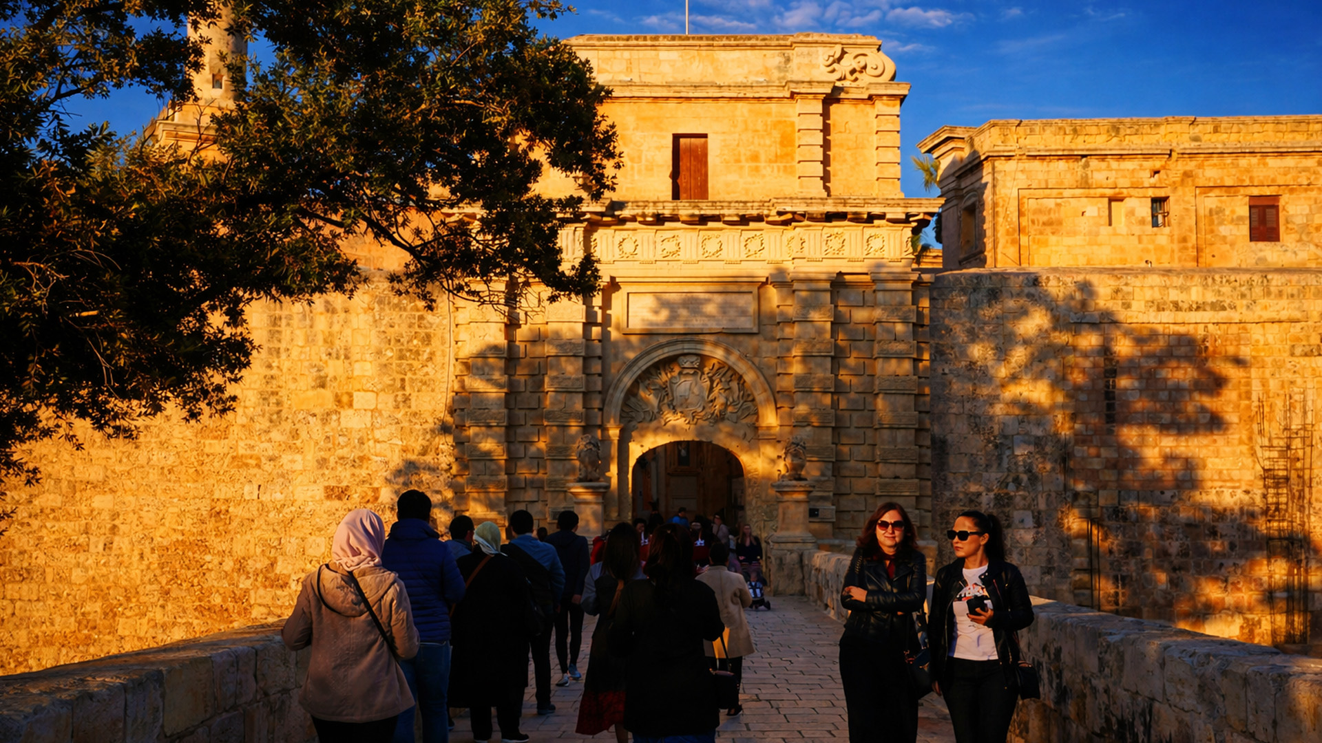 A scenic walk around Mdina, Malta (4K)