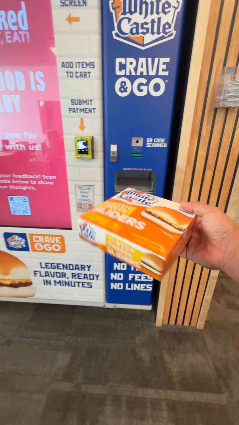 I found a White Castle vending machine at the airport!🍔 ️