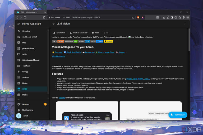 I paired a local LLM with Frigate and Home Assistant, and my smart ...