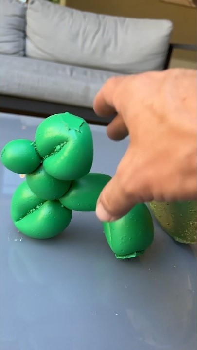 Balloon dog turns into cactus!