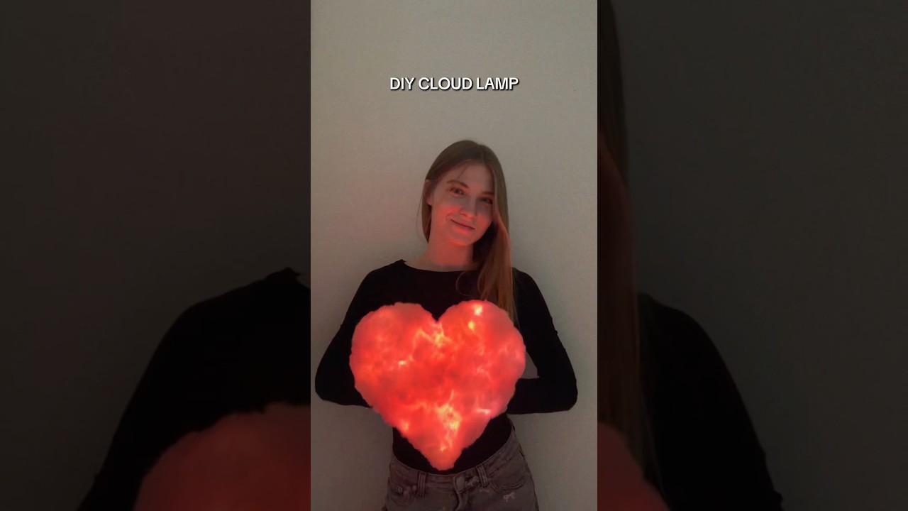 I made the coziest heart cloud lamp 💗#shorts
