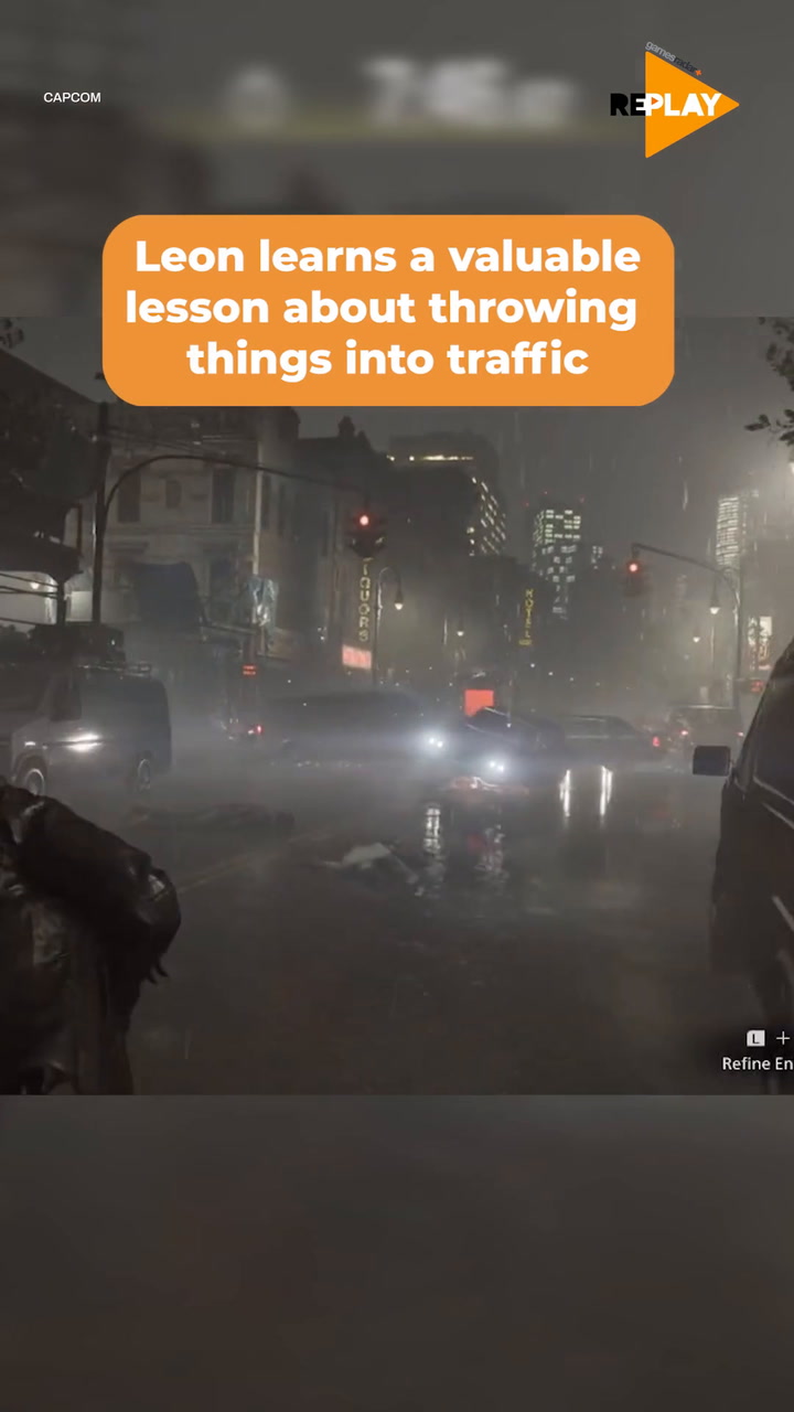 Leon's explosive traffic lesson in Raccoon City