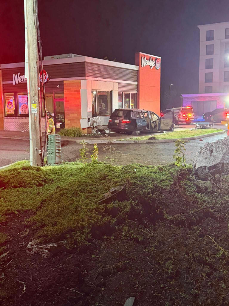 Charges pending after vehicle crashes into Wendy's, injuring driver ...