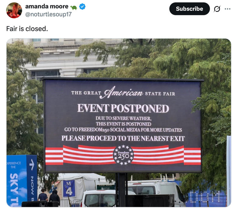 Trump’s empty state fair eviscerated after embarrassing typo