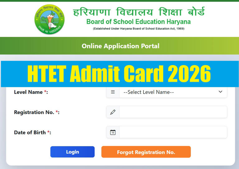 HTET admit card 2026: Download Haryana HTET exam hall ticket PDF at ...