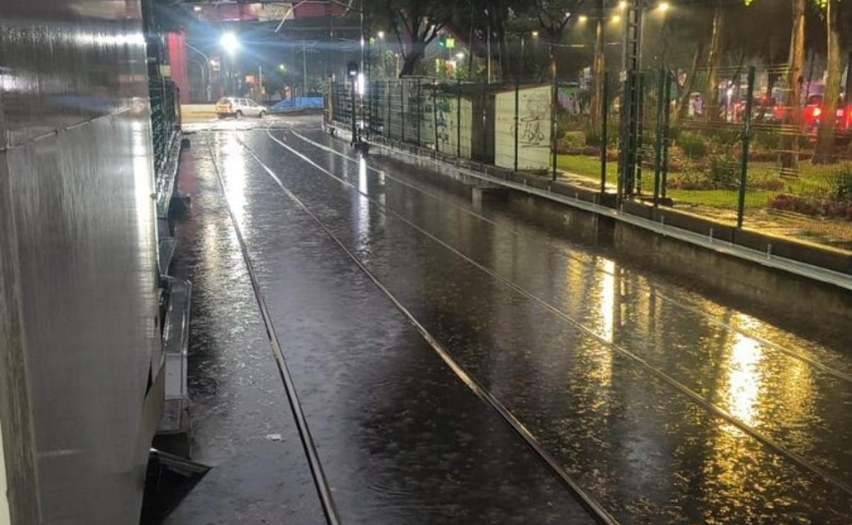 Lluvias inundan estación Huipulco del Tren Ligero; implementan servicio ...