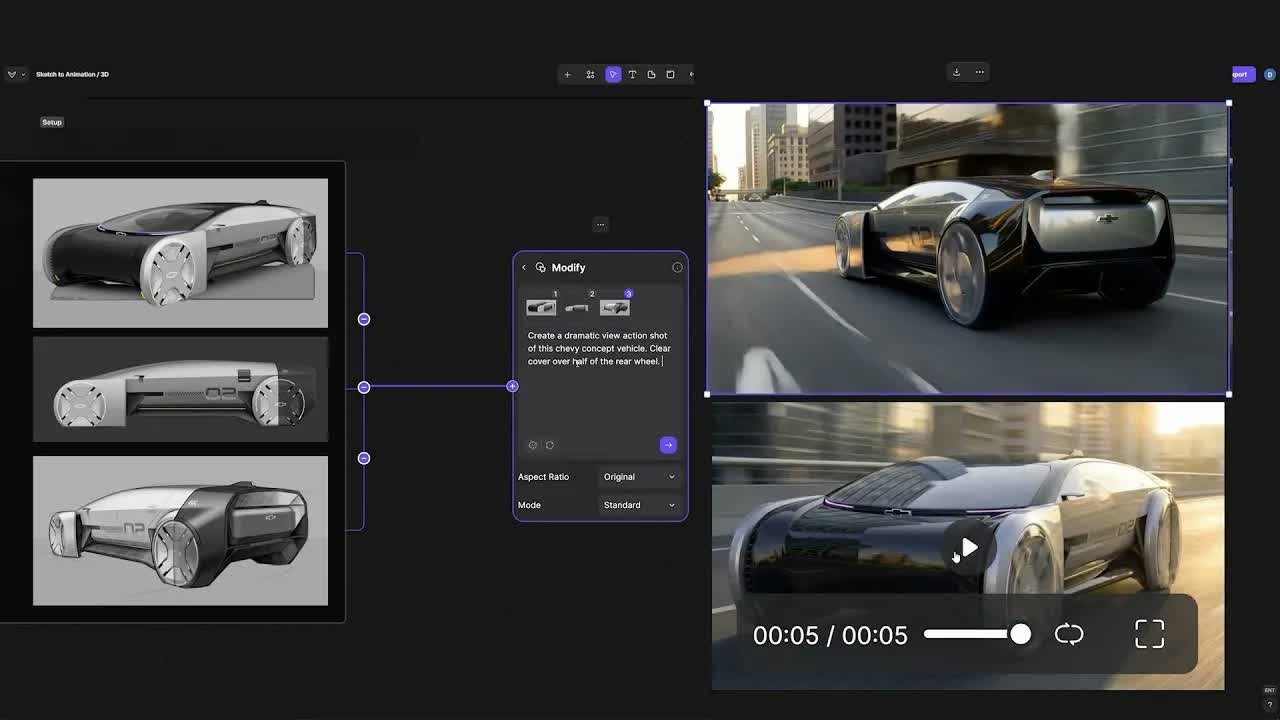 A simple car sketch becomes a real video, and AI does the impossible part