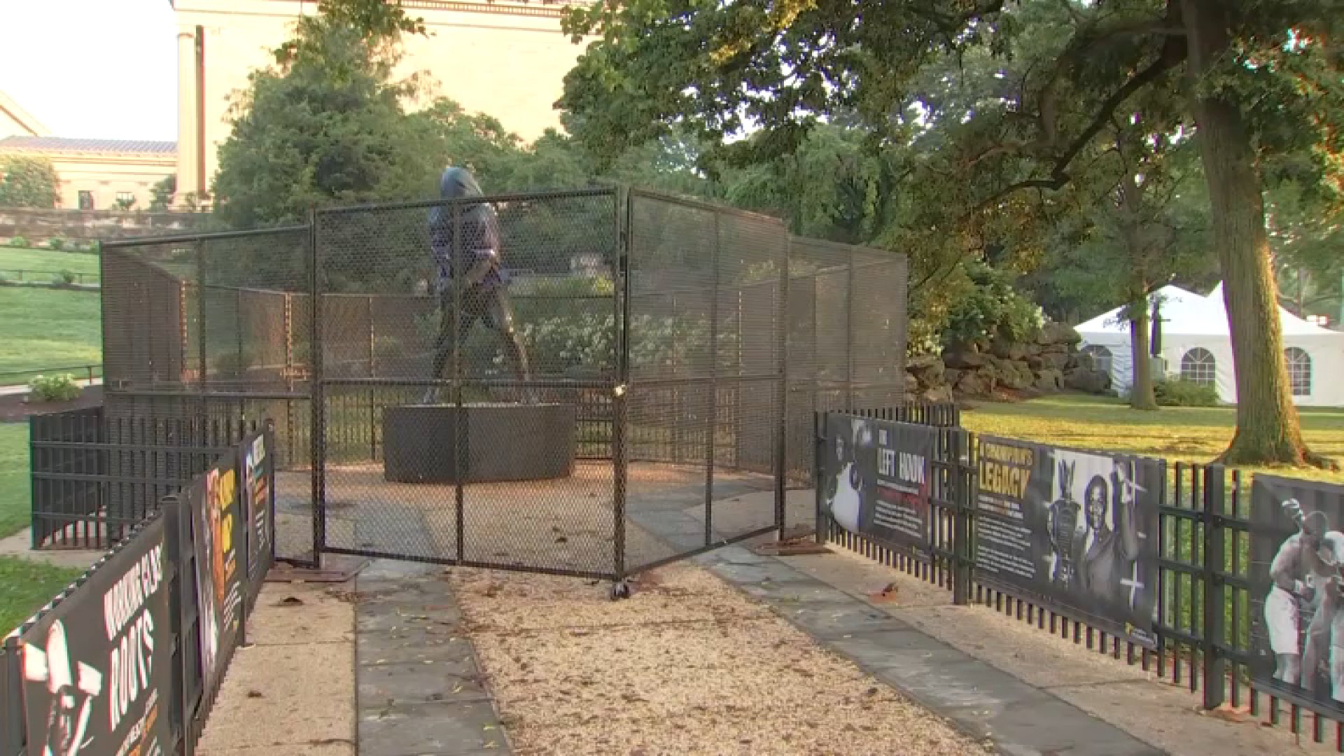 Joe Frazier statue relocated to the base of the Philadelphia Museum of ...