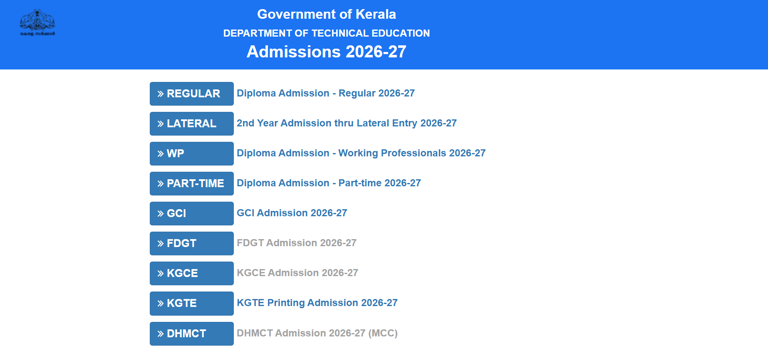 Kerala Polytechnic 2026 first allotment result releasing today ...