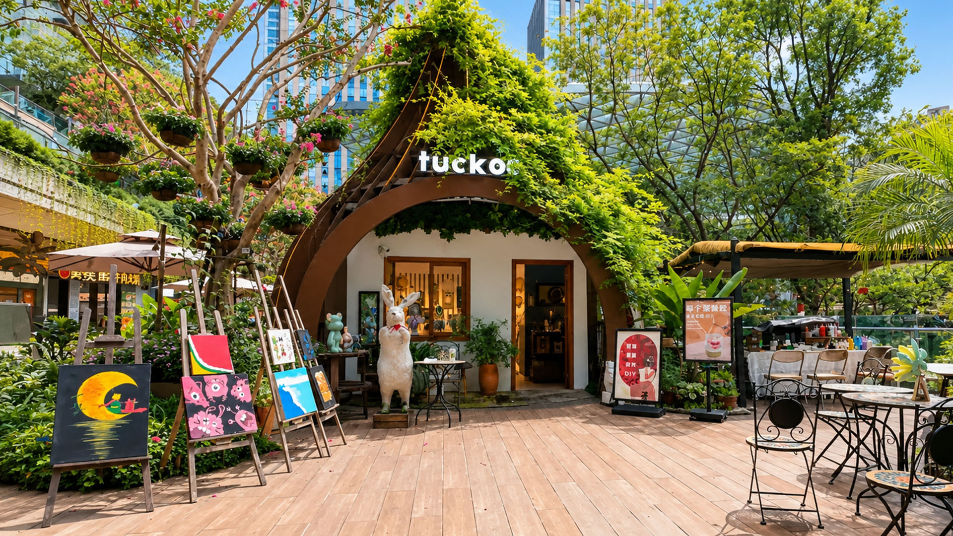 This hidden café shows the playful side of modern mall design