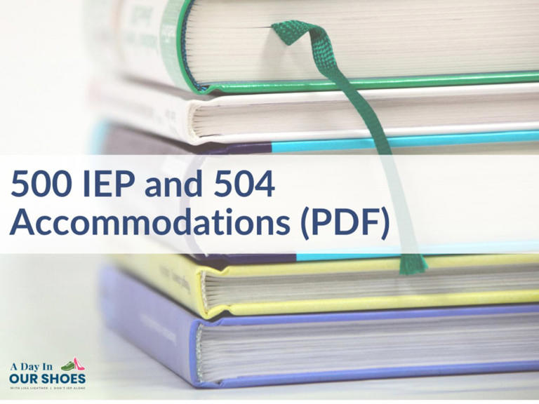 500 IEP and 504 accommodations list (free PDF download)