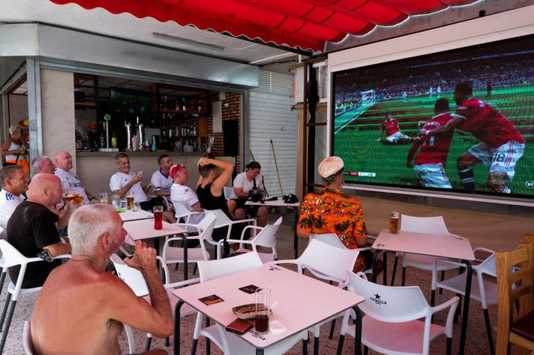 England fans chugging 333k pints a day as Benidorm gripped by World Cup ...