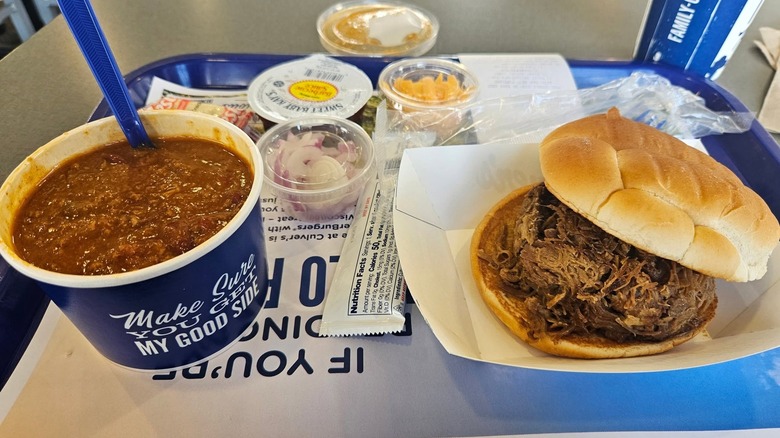 The cut of meat in Culver's beef pot roast sandwich