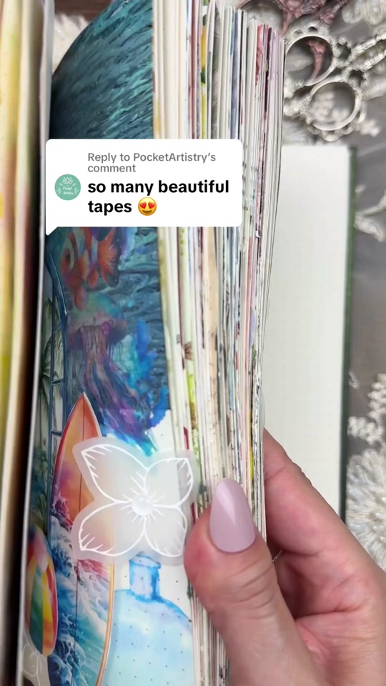 Wild West PET tape journal spread with ASMR crafting