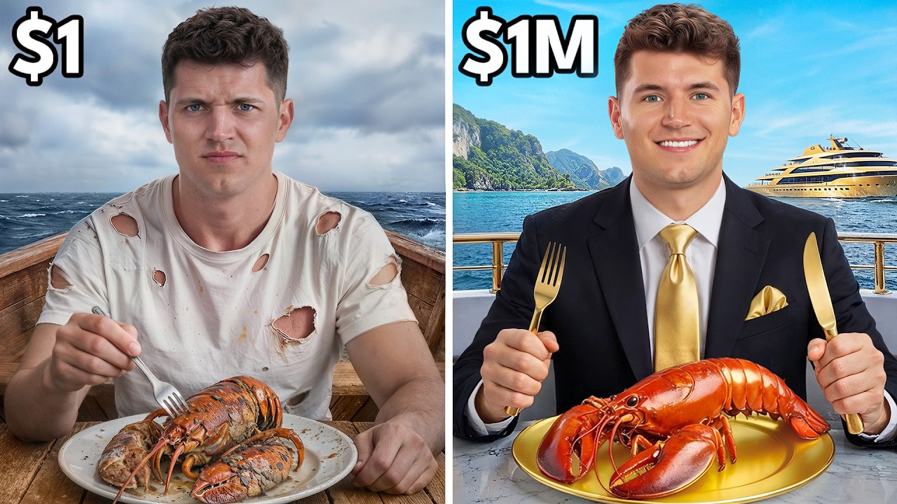 Ele comeu comida de barco de 1 dólar a 1 milhão de dólares, e a ...