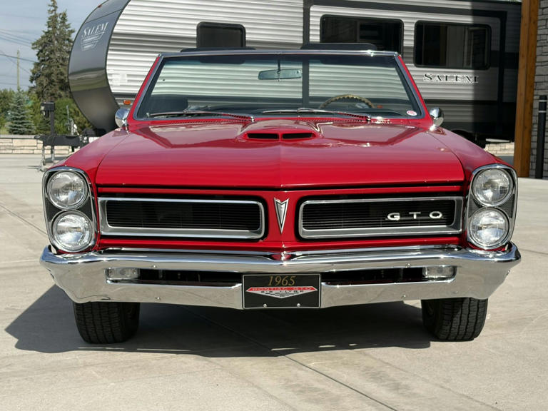 This 507-hp 1965 Pontiac GTO convertible is a 455-powered tri-power stunner