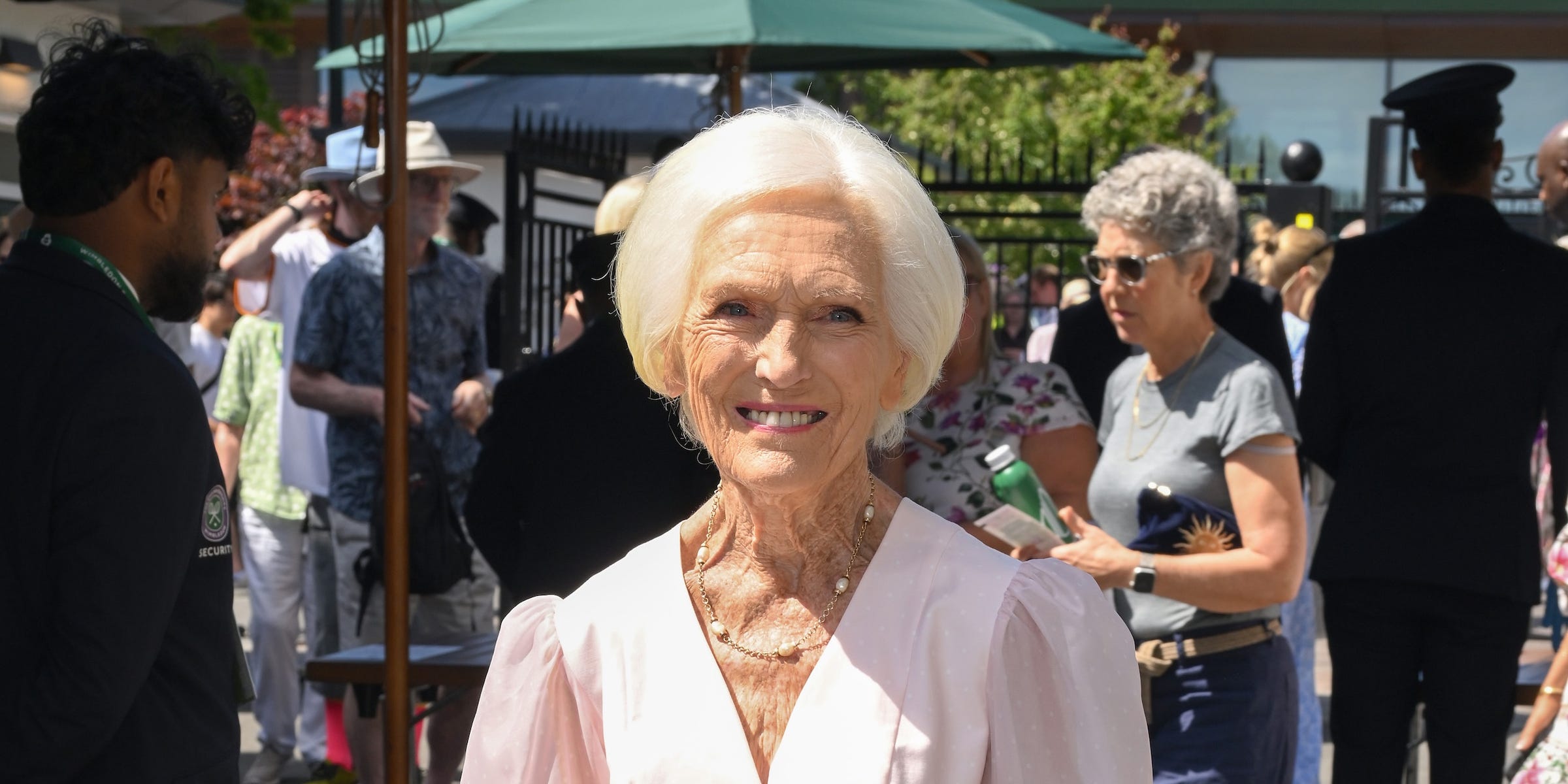 Dame Mary Berry matches Princess of Wales in refined pink polka dot ...