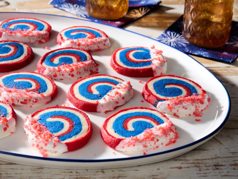 These red, white, and blue fireworks cookies crackle and pop in every bite