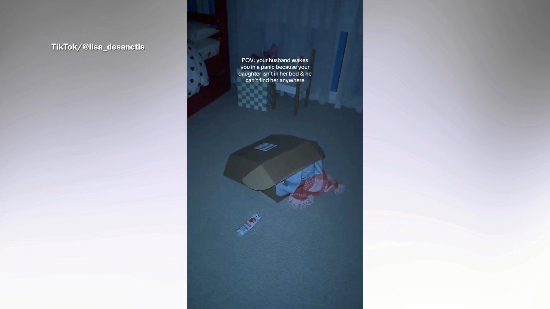 Dad can’t find toddler at bedtime, then he checks parcel box