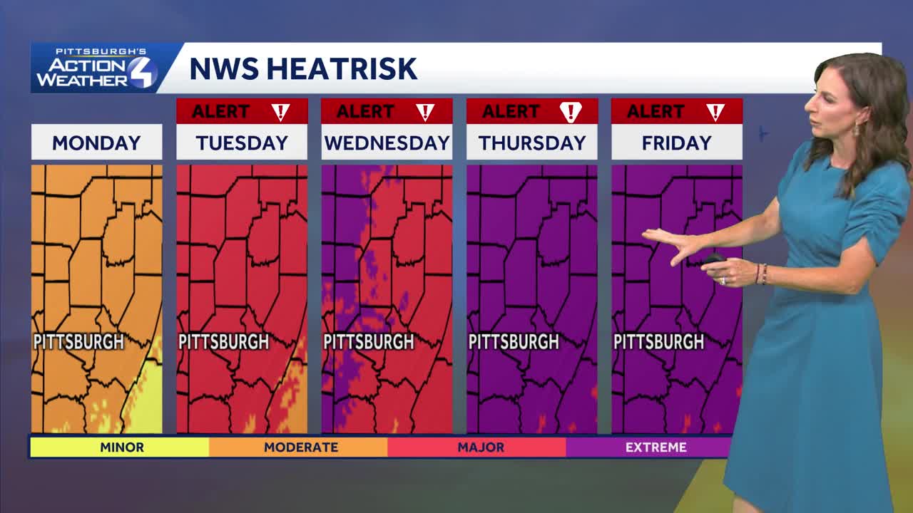 Dangerous heat and humidity settle in western PA