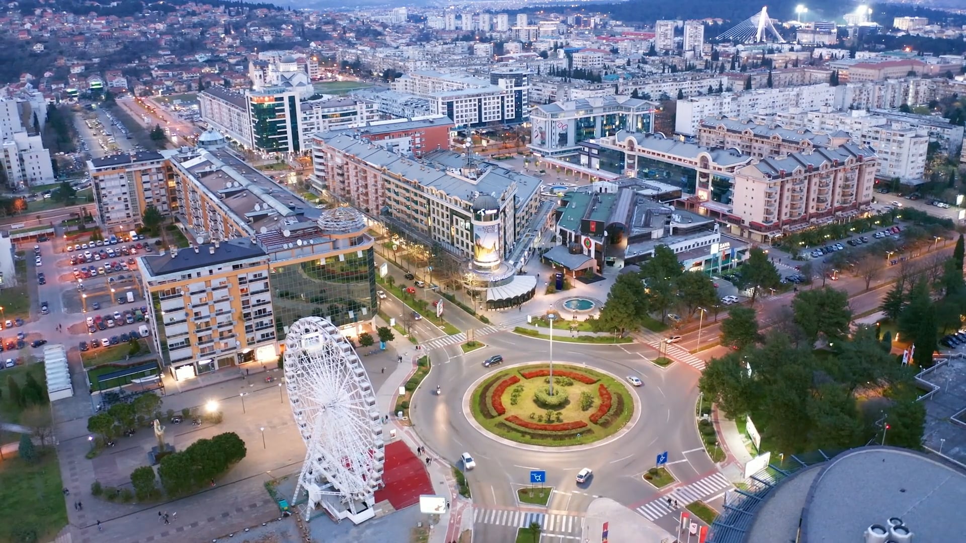 Podgorica Montenegro: Drone views of the capital's scenic riverfront