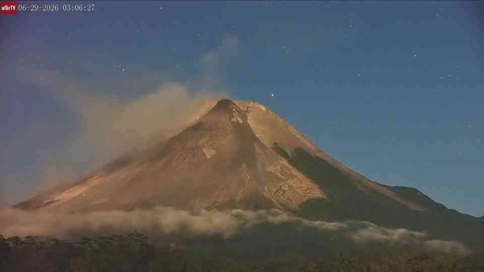 Merapi volcano eruption caught on camera in Java