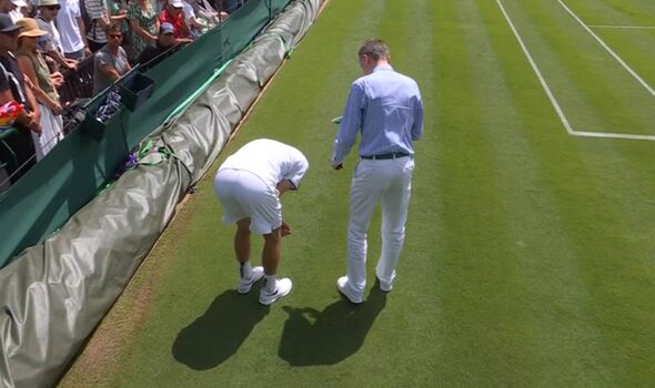 Wimbledon star crashes into wall as umpire rushes to check on him