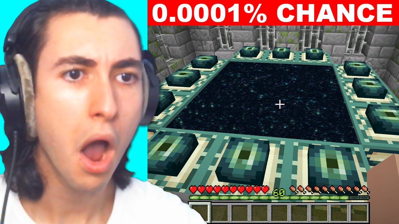 Reacting to Minecraft's luckiest moments of all time
