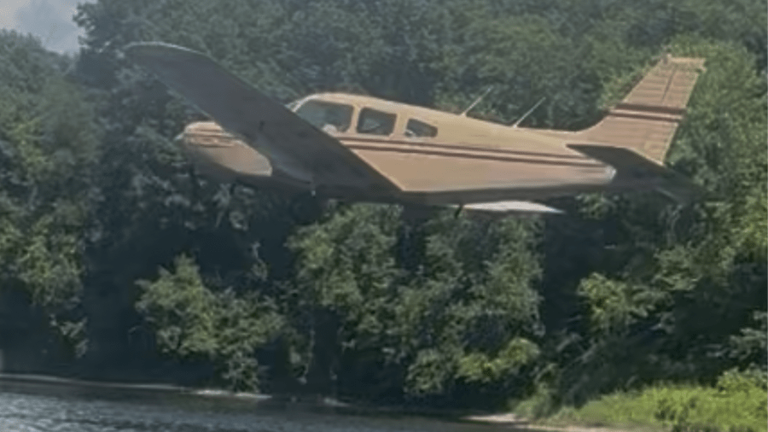 Boater captures plane making low pass over Connecticut River
