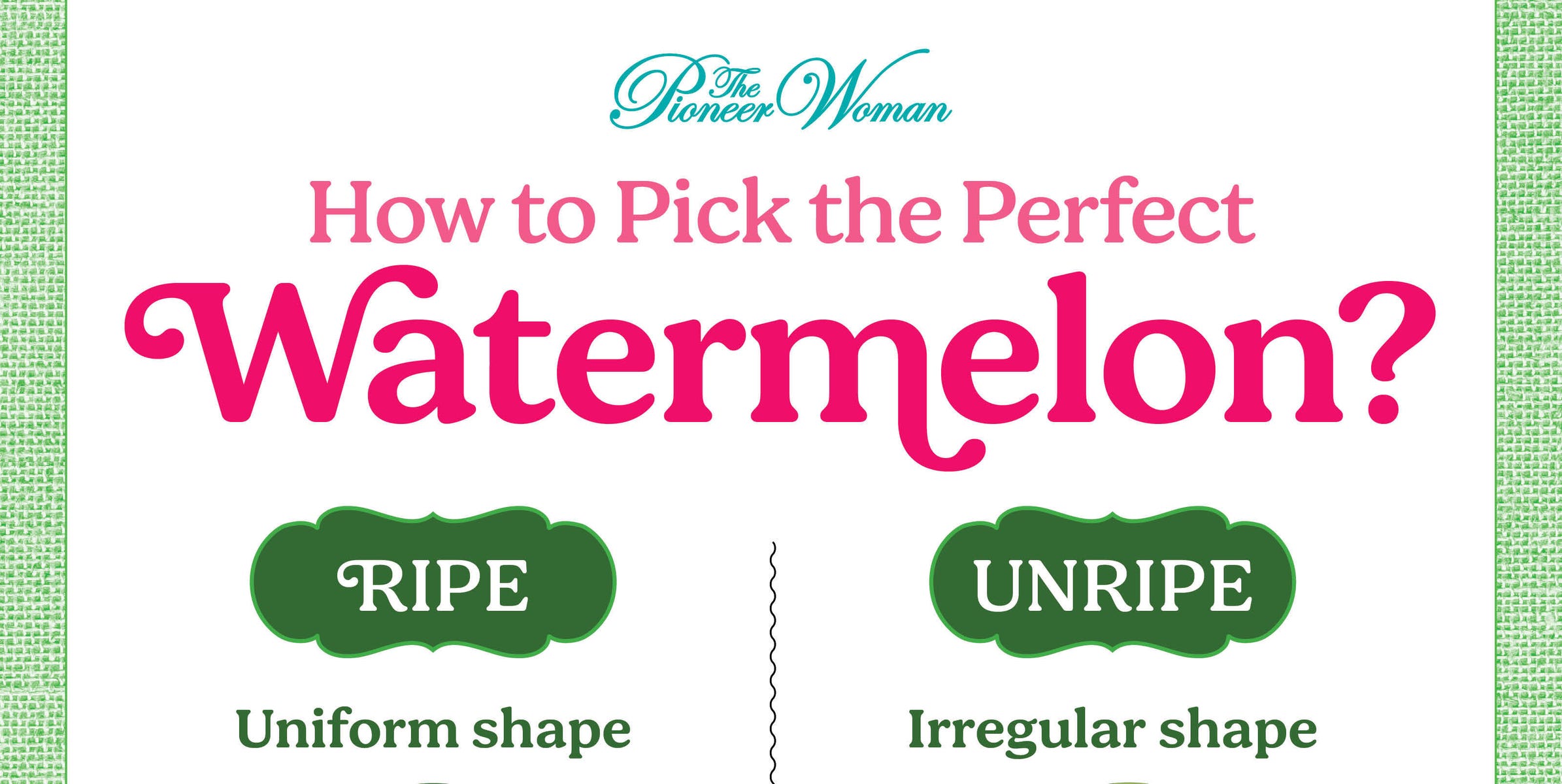The 'two-finger' farmer's rule will help you pick a sweeter watermelon ...