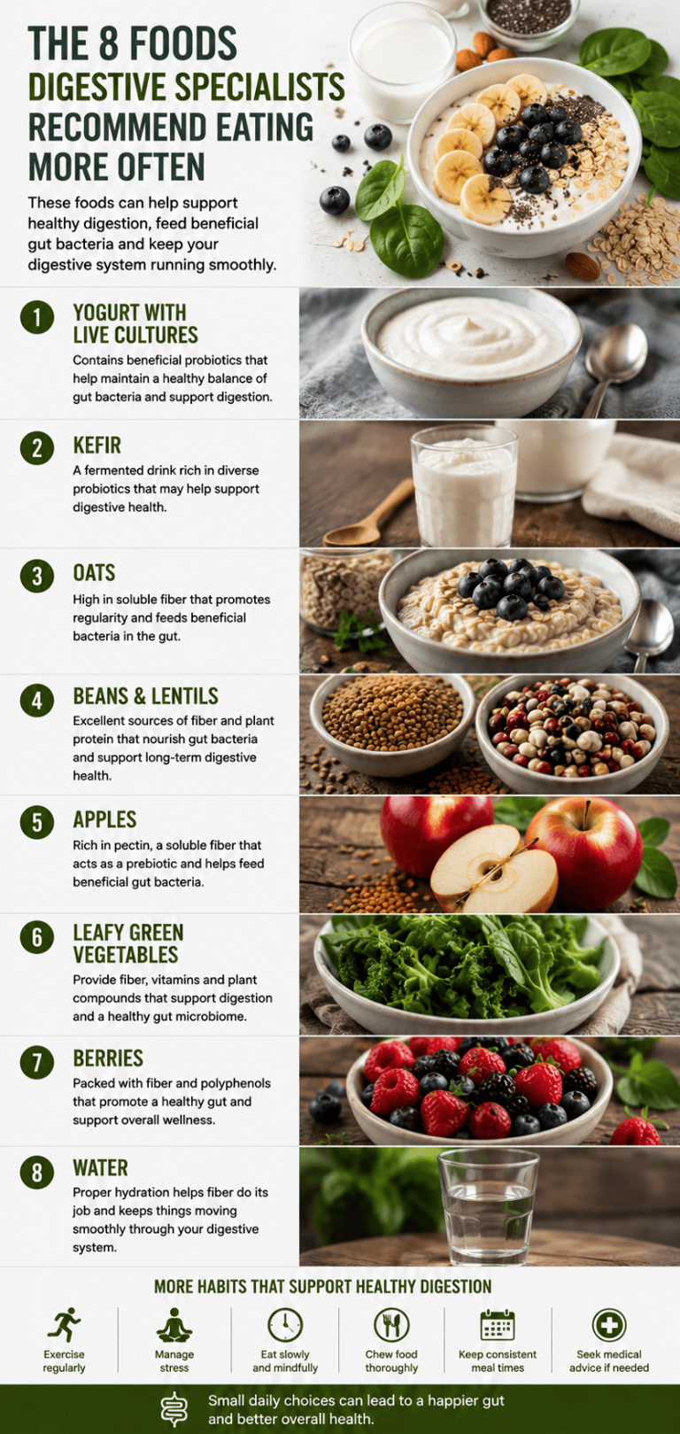 The 8 foods digestive specialists recommend eating more often for ...