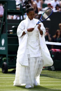 Naomi Osaka wears Hana Yagi for Wimbledon 2026 walk-on