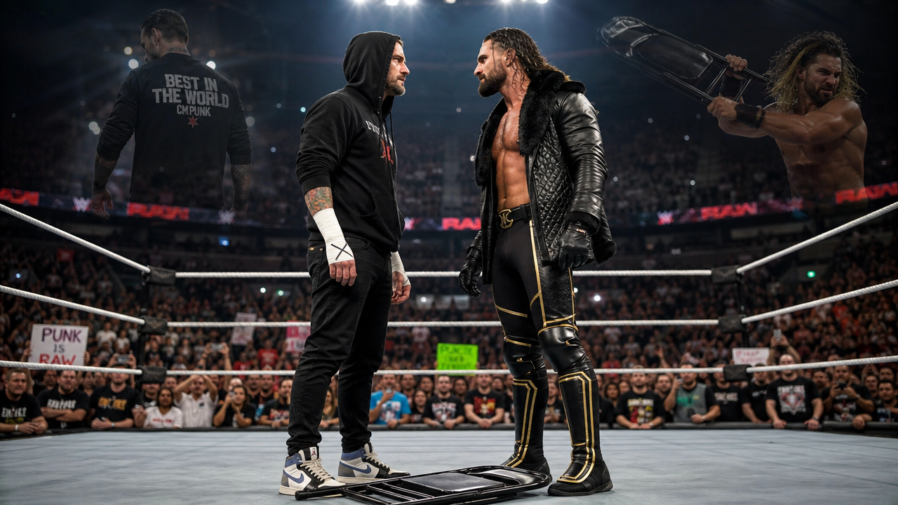 CM Punk and Seth Rollins rivalry exploded into betrayal and chaos that ...