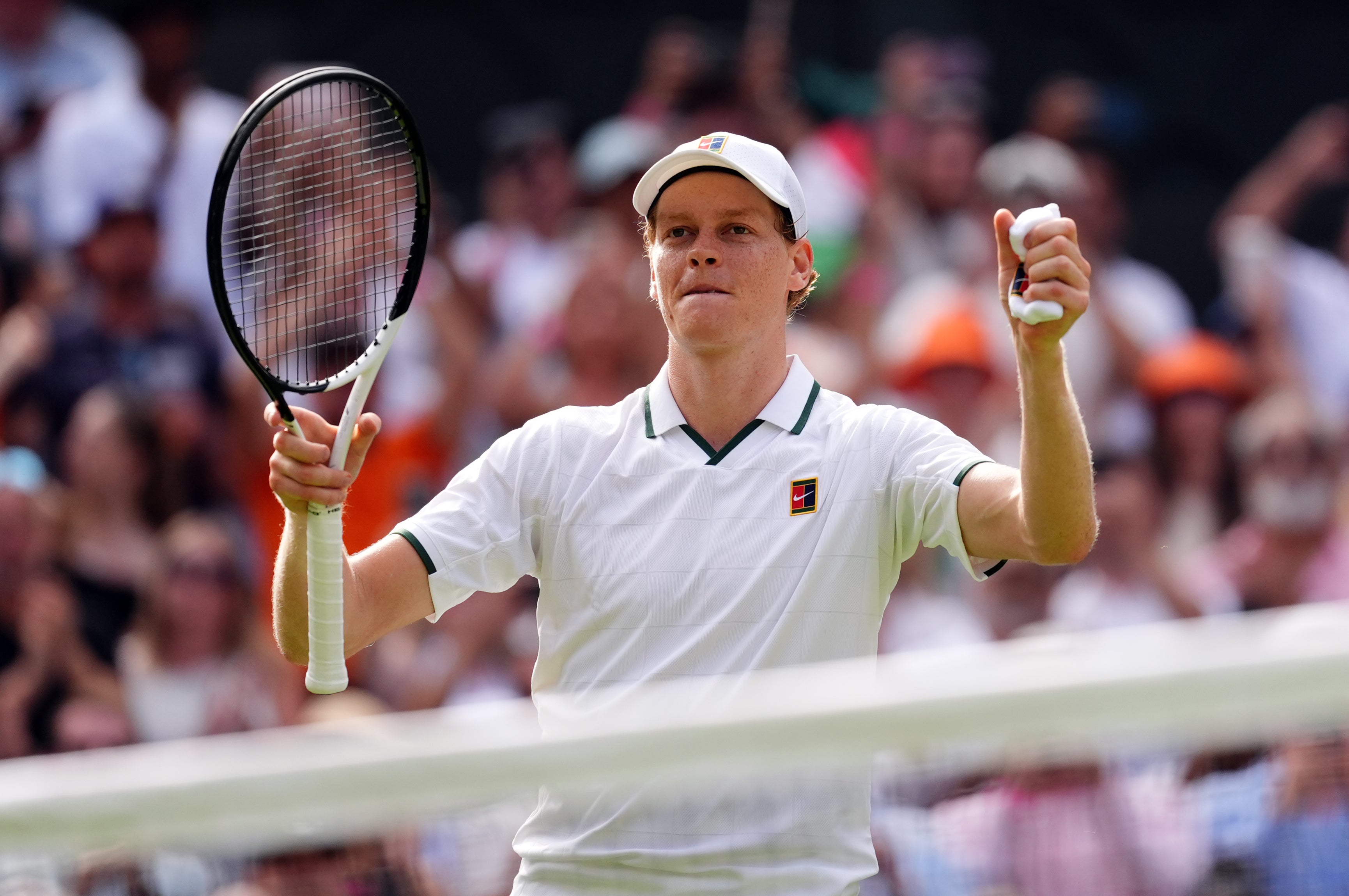 Jannik Sinner bloodied as he survives scare in fierce five-set ...