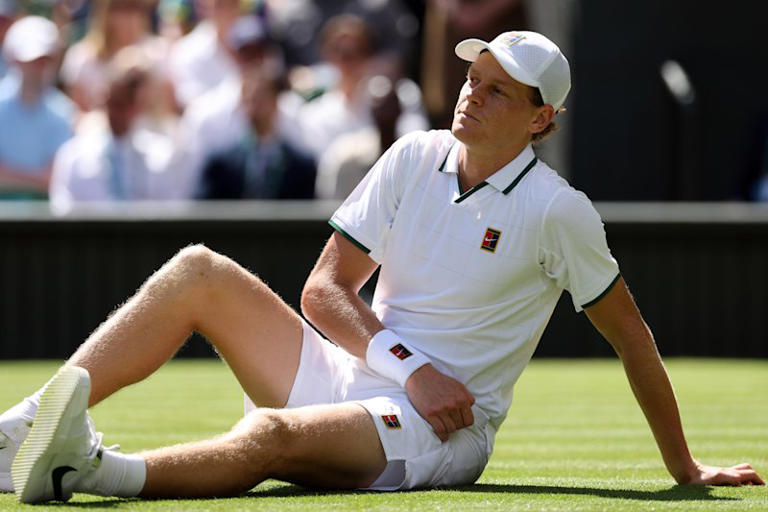 ‘I got lucky’: Sinner survives nasty fall in nervy five-setter