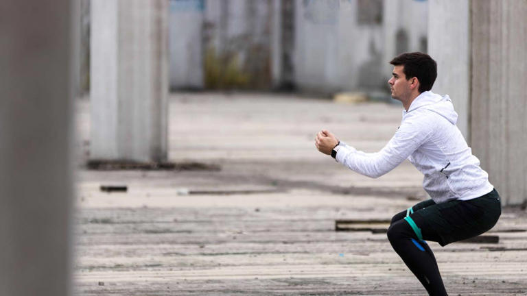 Trainer prescribes banded side squats to undo negative effects of ...