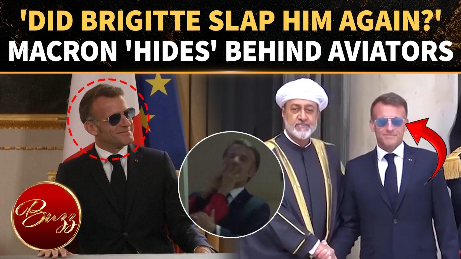 Emmanuel Macron's shades draw scrutiny during Oman talks