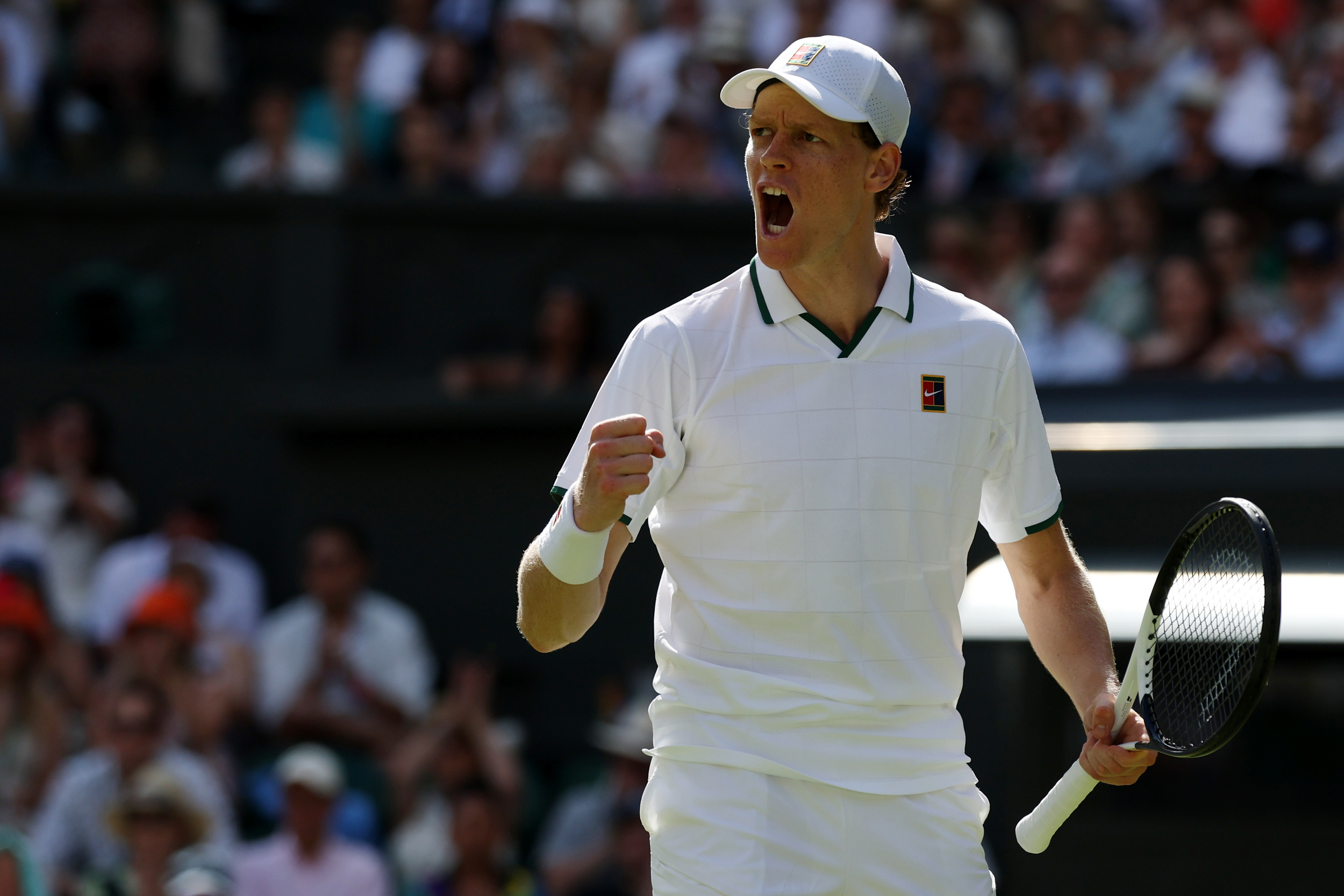 Jannik Sinner dealt with bloody shoe during Wimbledon opener