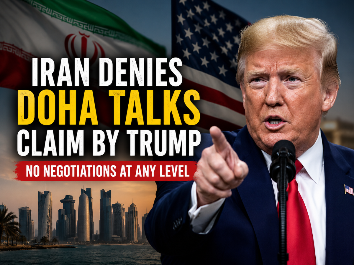 Donald Trump latest news: Iran rejects Trump's Doha talks claim, says ...