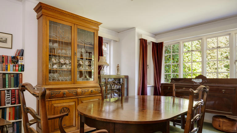Turn a dated honey oak hutch from the thrift store into a gorgeous ...