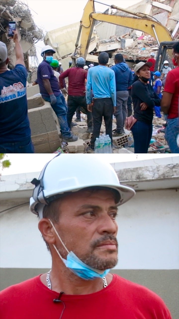 Relatives search through rubble in La Guaira