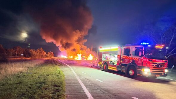 Massive fireball explosion after seven-lorry pile-up on busy highway in ...