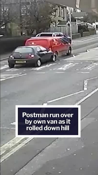 Postman suffers serious injuries after being run over by his own van