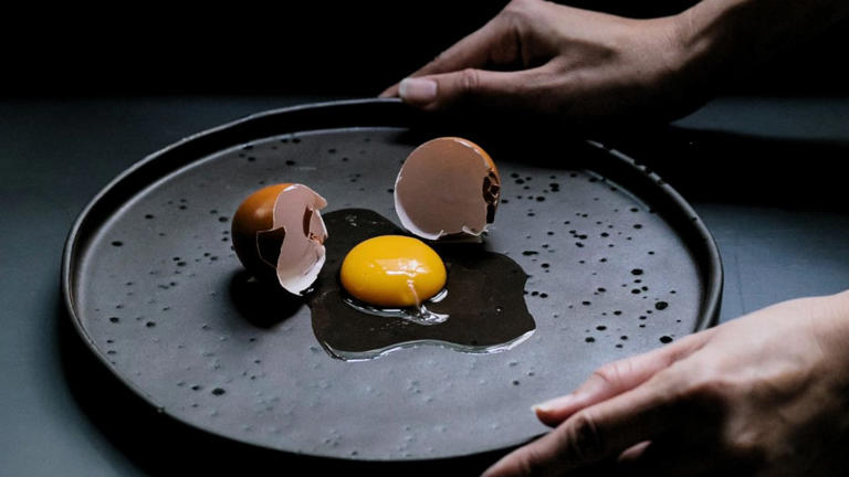 Is the white string in raw eggs safe to eat?